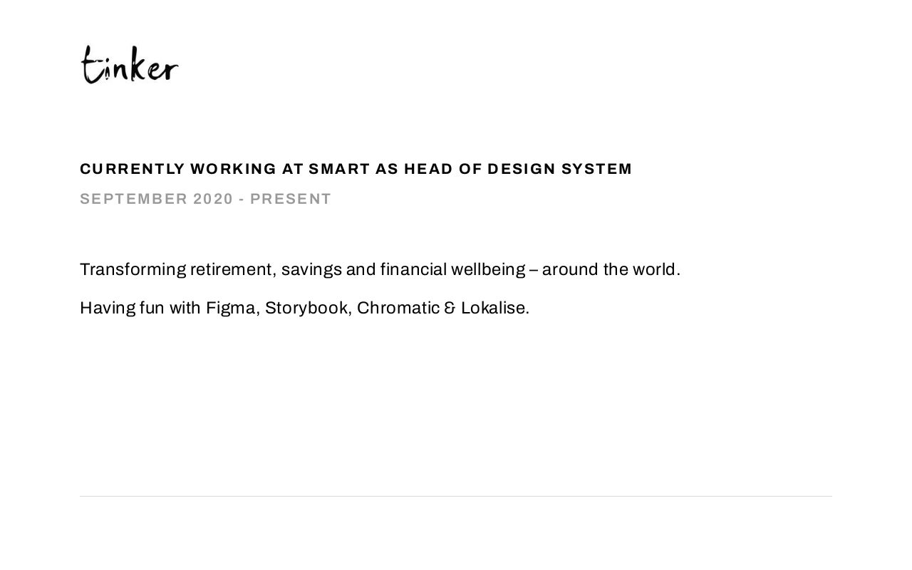 Paul Tinker - Product designer